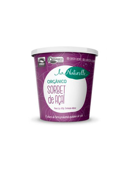 Sorbet de Açaí Orgânico 490ml - La Naturelle - Empório Cazarini Sorbet de Açaí Orgânico 490ml - La Naturelle - Empório Cazarini