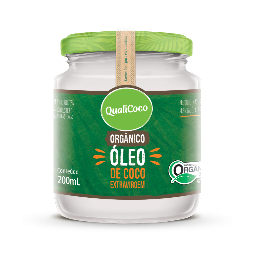 Óleo de Coco Extra Virgem Orgânico 200ml - Qualicoco - Empório Cazarini