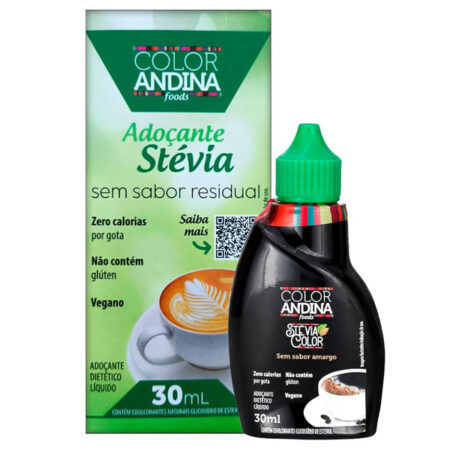 Adoçante Natural de Stévia Liquido 30ml – Color Andina - Empório Cazarini