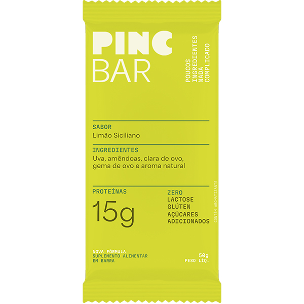 Barra de Proteína Natural Limão Siciliano 50g – Pinc Bar - Empório Cazarini
