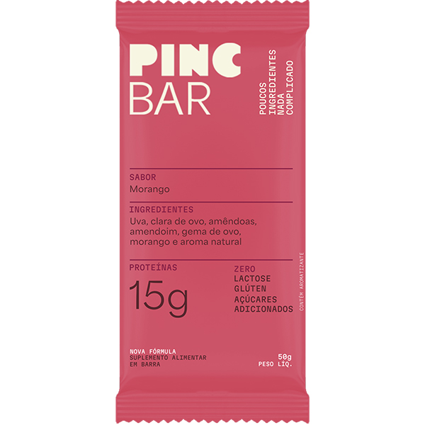 Barra de Proteína Morango Natural 50g – Pinc Bar - Empório Cazarini