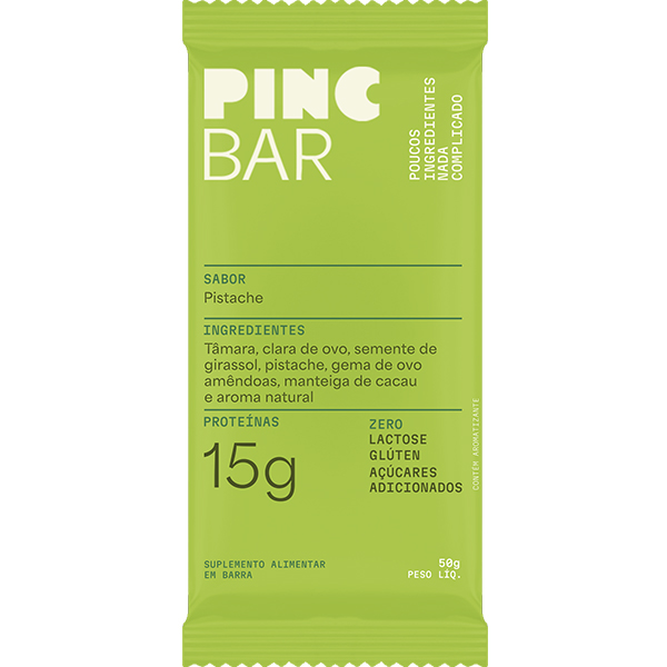 Barra de Proteína Pistache Natural 50g – Pinc Bar - Empório Cazarini